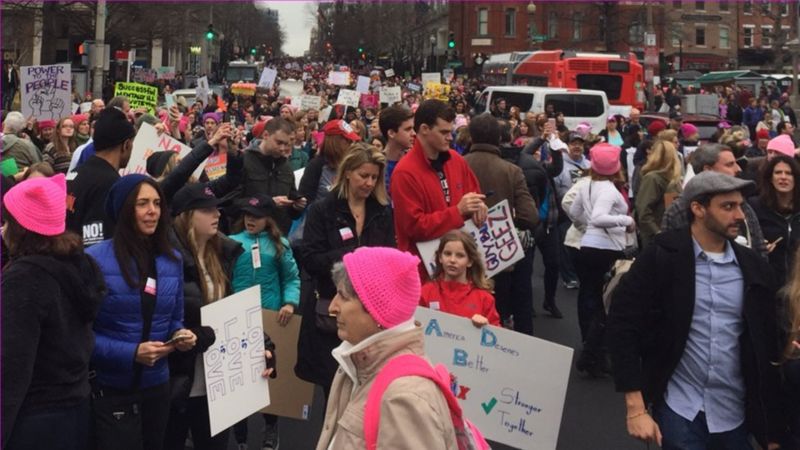 A message of hope at Washington march - BBC News