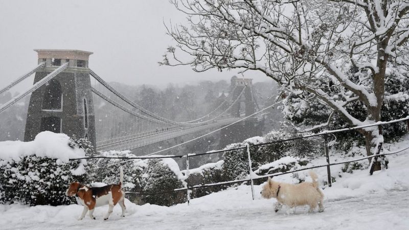 Snowy scenes across the UK - BBC News