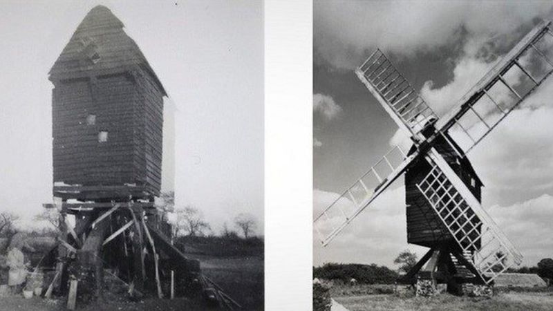 Bourn Mill: One of oldest windmills at risk of collapse - BBC News