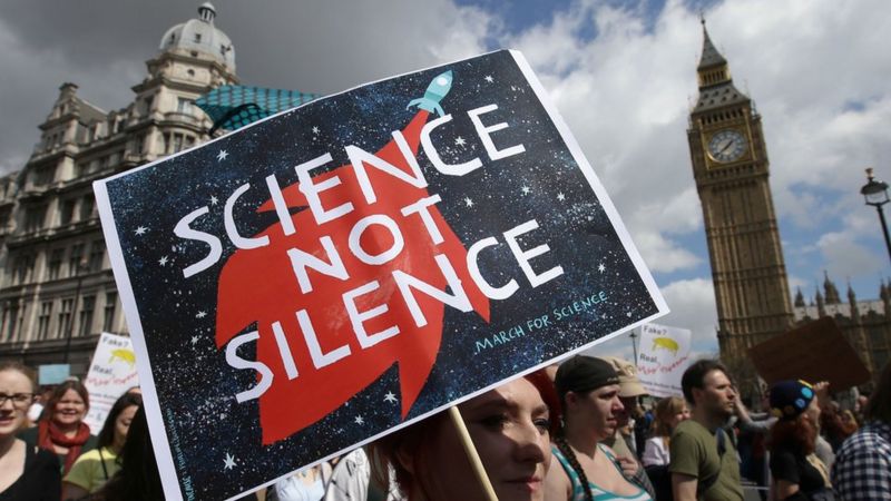 March for Science: Thousands in London join global protest - BBC News