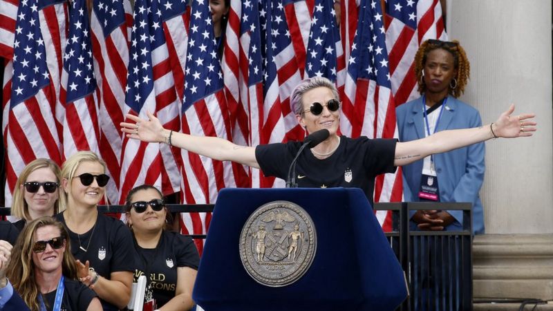 Megan Rapinoe's fight for equality - BBC News