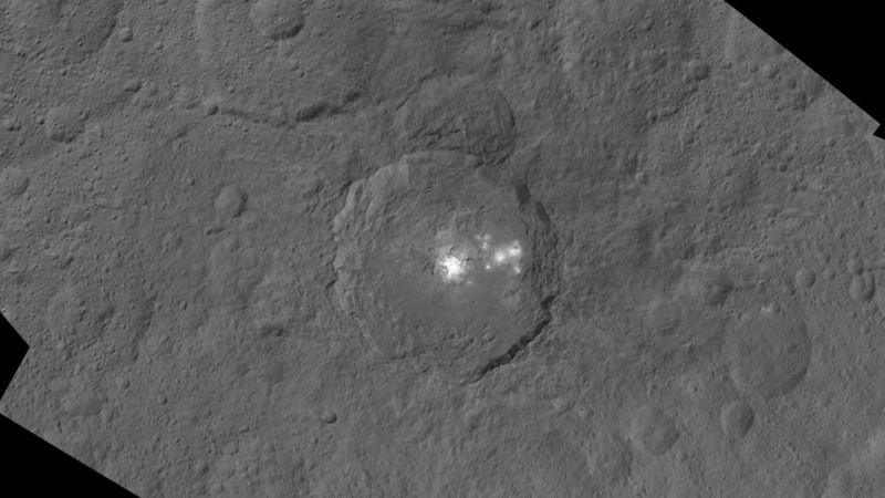 Explanation for Ceres' mystery bright spots - BBC News