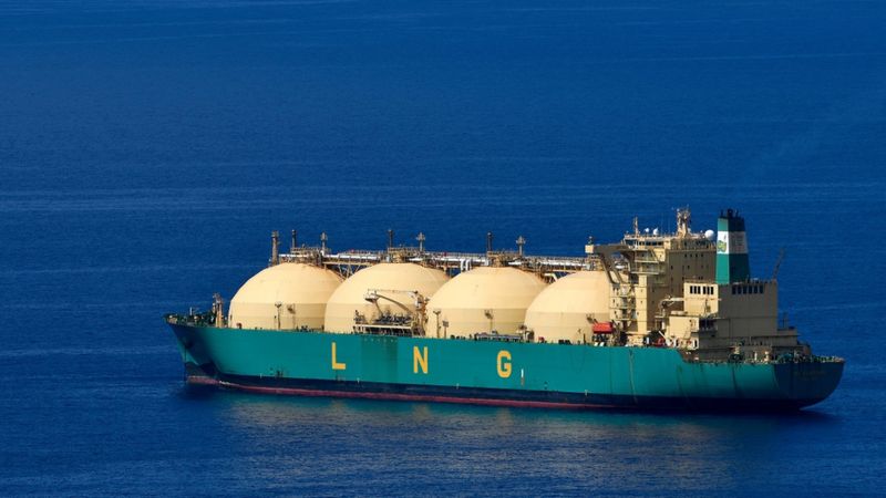 The ships full of gas waiting off Europe’s coast - BBC News
