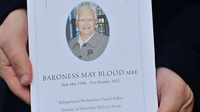 May Blood: Tributes to 'inspirational' campaigner at funeral - BBC News