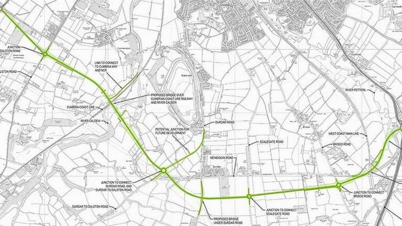 Route chosen for A595 Carlisle village link road - BBC News
