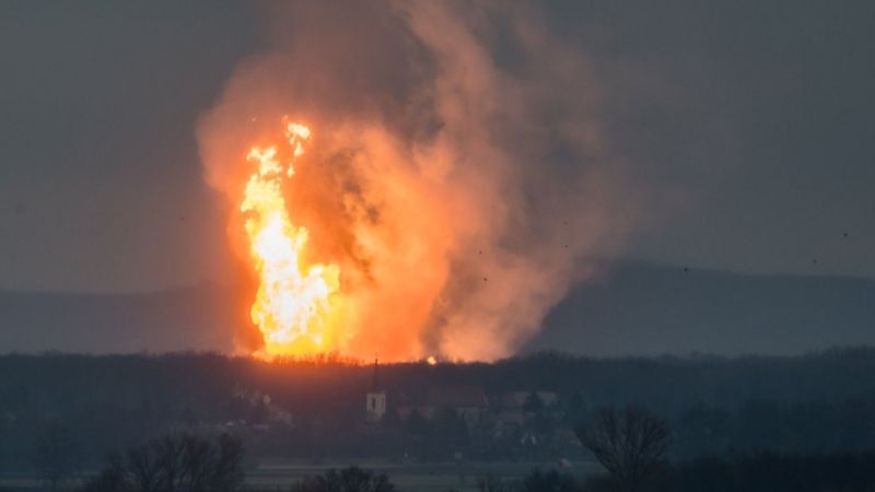 Austria gas plant burns after deadly explosion - BBC News
