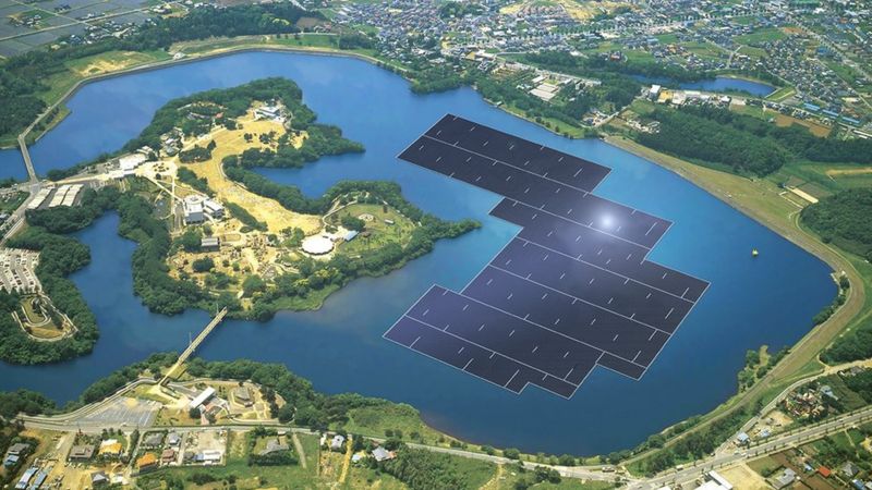 Europe's largest floating solar farm to open - BBC News