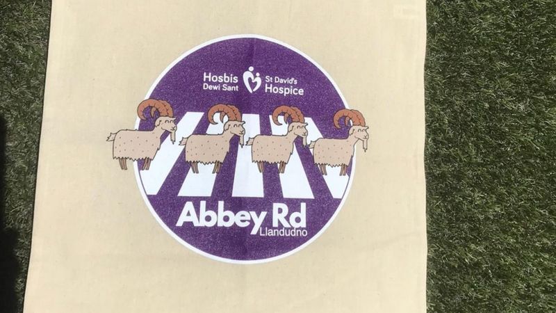 Coronavirus: Goats help raise thousands for Llandudno hospice - BBC News