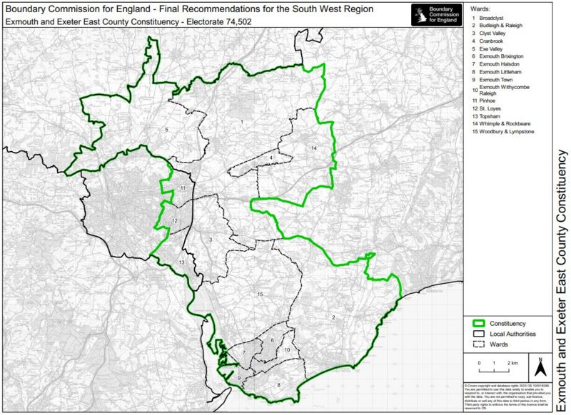 Parliamentary constituency of Exmouth and East Exeter proposed - BBC News
