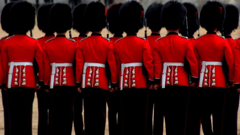 Coldstream Guardsman hid water from Queen under bearskin - BBC News