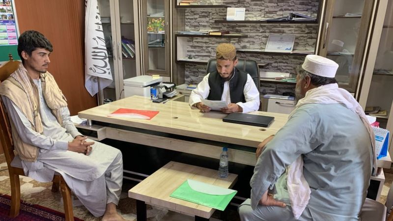 Afghanistan: The Taliban sniper now working behind a desk - BBC News