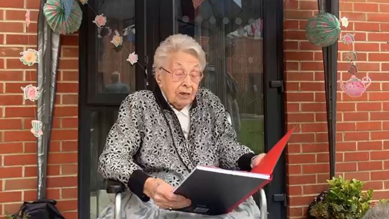 Formby woman, 107, writes poem to celebrate birthday - BBC News