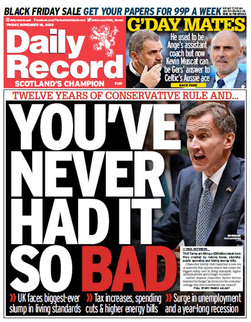 Scotland's papers: Economy 'nightmare' and 'never had it so bad' - BBC News