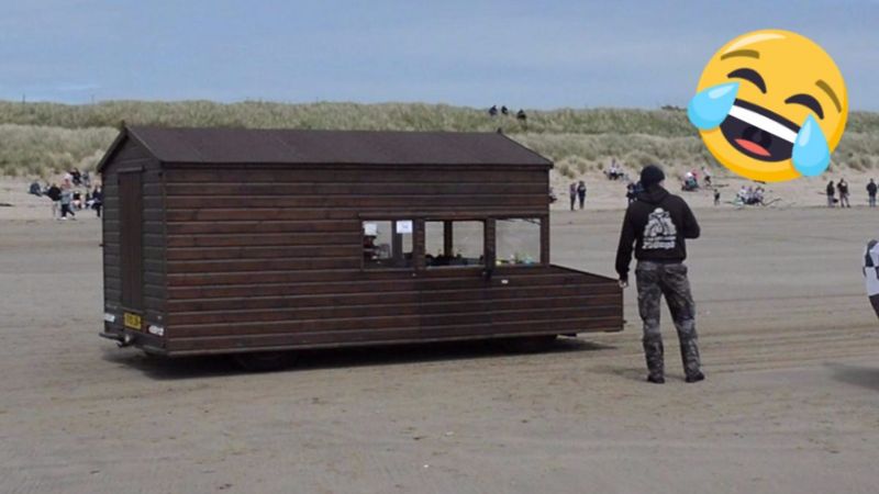 Fastest Shed breaks own speed record at Pendine Sands - BBC News