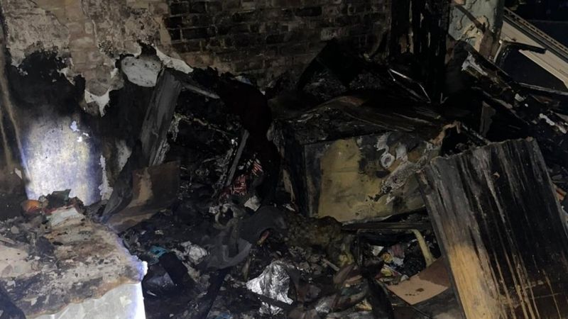 Clacton-on-Sea family homeless after fire starts in tumble dryer - BBC News