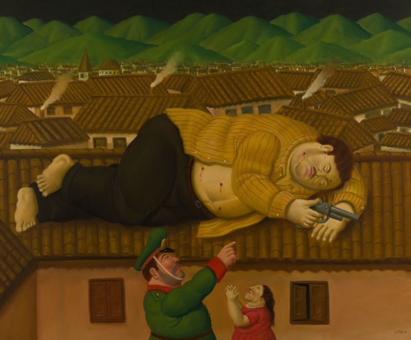 A história dos dois quadros pintados por Botero sobre a morte de Pablo ...