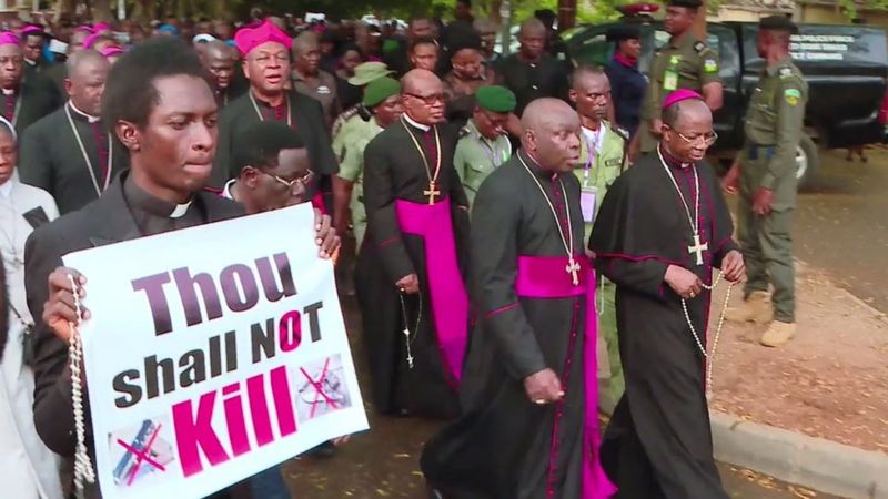 Nigeria Insecurity: Why Catholics protest for Abuja - BBC News Pidgin
