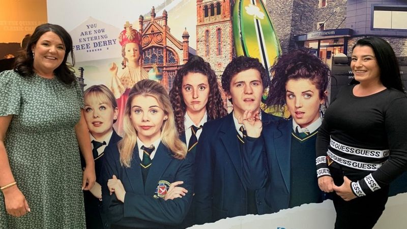 Derry girls who inspired TV show praise museum exhibition - BBC News
