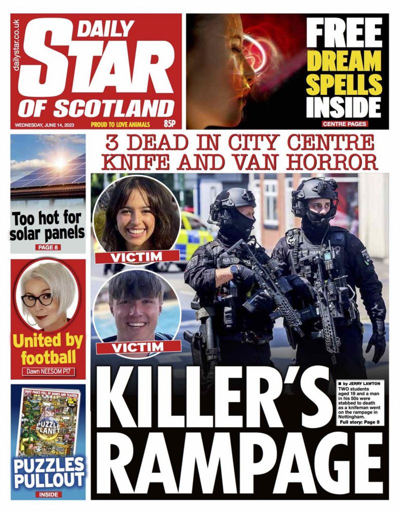 Scotland's papers: 'Killer's rampage' and junior doctors strike - BBC News