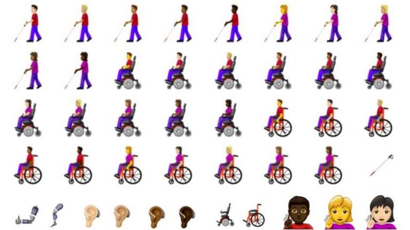 Disability-themed emojis approved for use - BBC News