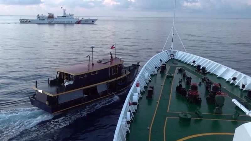 South China Sea: Philippine and Chinese vessels collide in contested ...