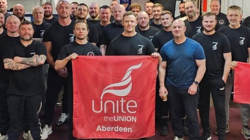 Hundreds taking part in latest offshore strikes - BBC News