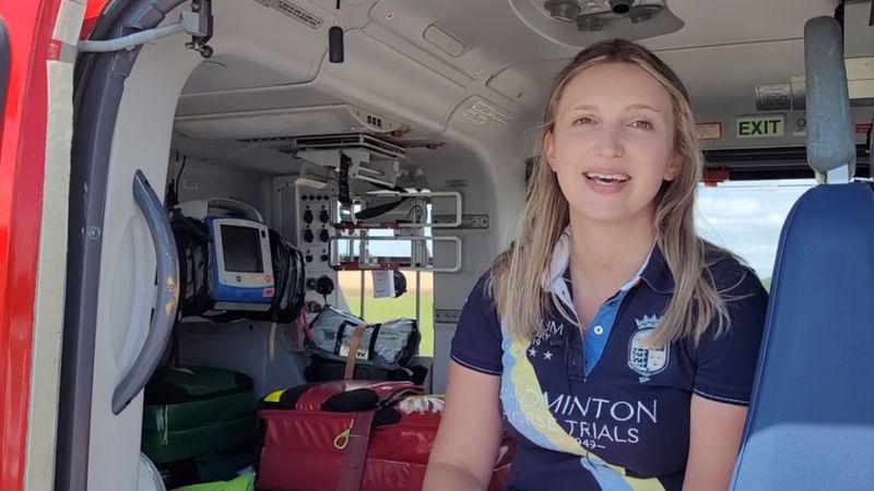 Horse rider thanks paramedic who helped save her life - BBC News