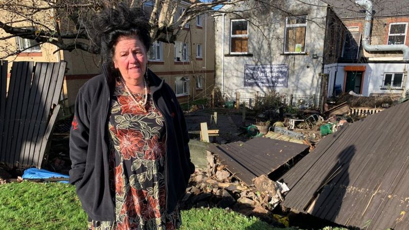 Neath: Flooded shop owner 'heartbroken' over devastation - BBC News