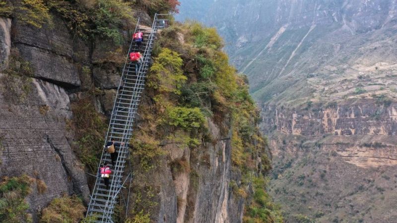 China relocates villagers living in 800m-high cliffs in anti-poverty ...