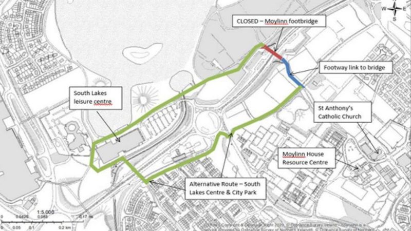 Craigavon: Pupils face 'increased danger' after bridge demolition ...