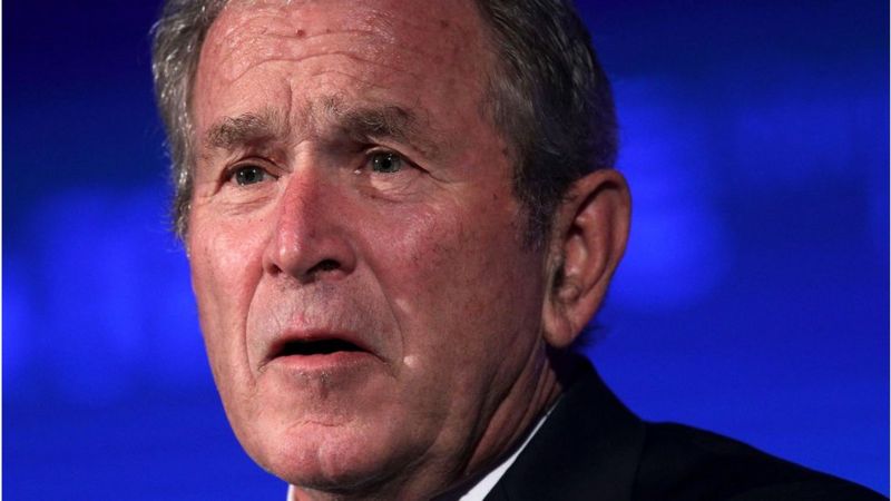 George W Bush to publish book of immigrant oil portraits - BBC News