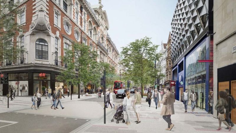 Oxford Street: Long-awaited plans to rejuvenate street revealed - BBC News