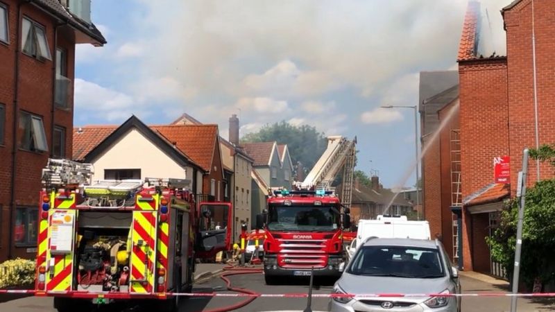 Fishergate fire: 'Substantial' blaze breaks out in Norwich city centre ...