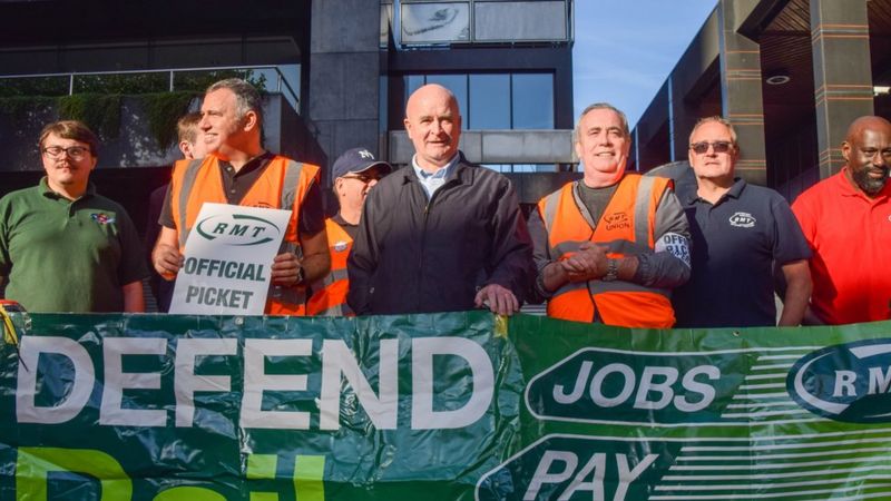 RMT union announces November rail strike dates - BBC News