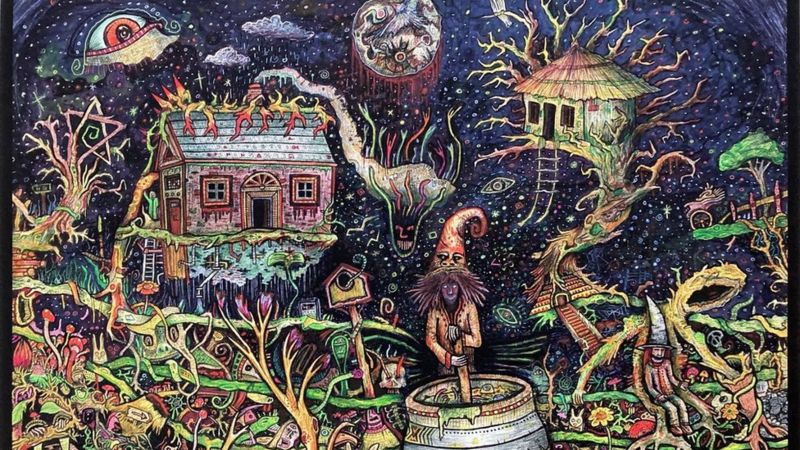 Bipolar artist's work on display in home town of Cardigan - BBC News