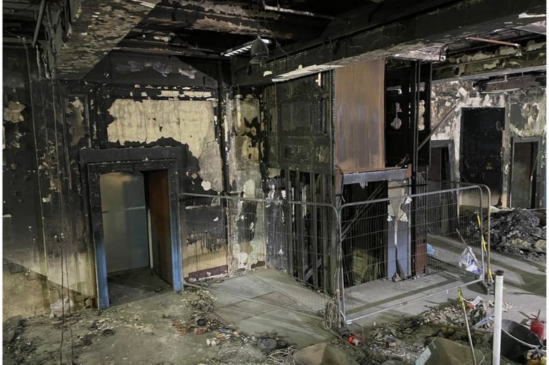 First pictures inside Edinburgh store Jenners after fire - BBC News