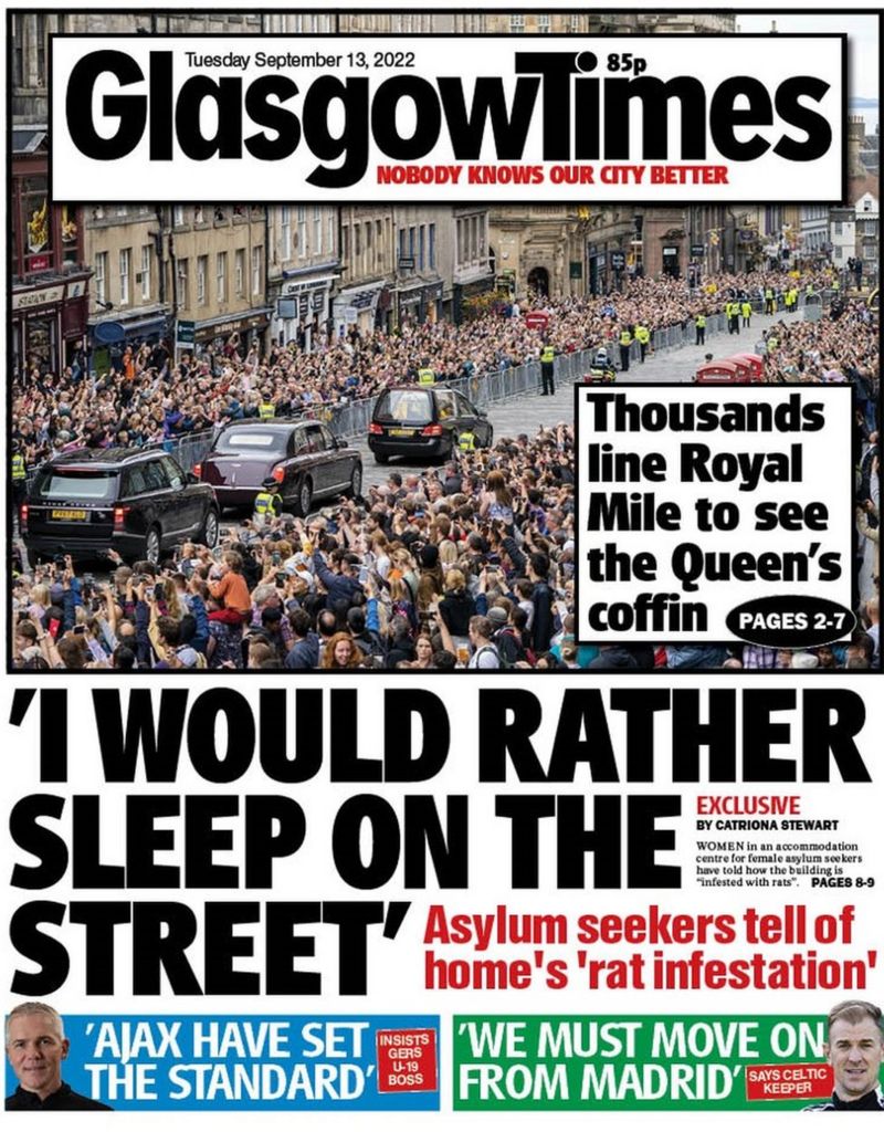 Scotland's papers: 'The King's vigil' as Scotland remembers the Queen ...