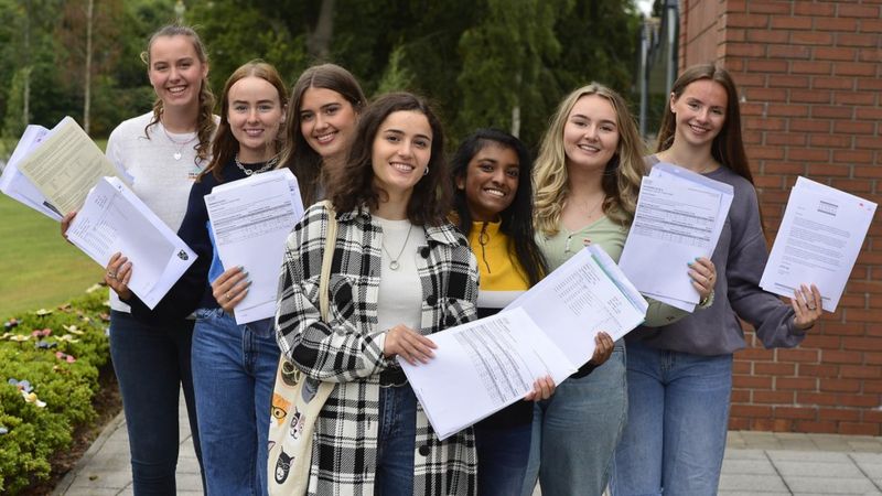 A-level results: Number of NI students getting top grades falls - BBC News