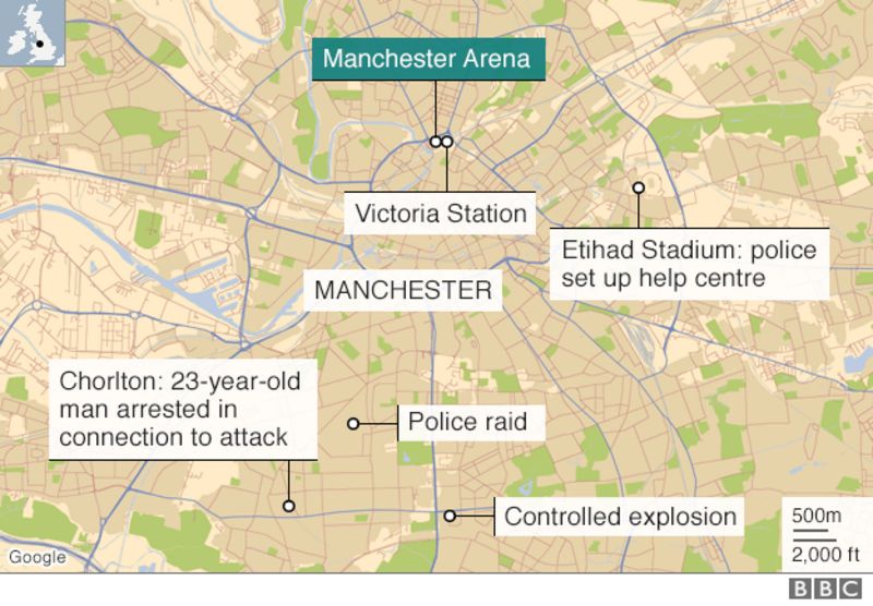 Manchester attack: 22 dead and 59 hurt in suicide bombing - BBC News