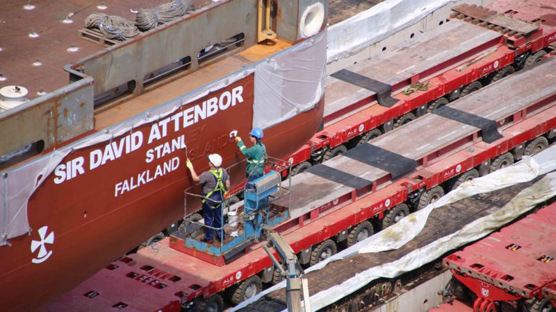 Sir David Attenborough polar ship ready for launch - BBC News