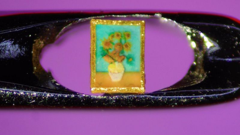 David A Lindon's micro art masterpieces sell for £90,000 - BBC News