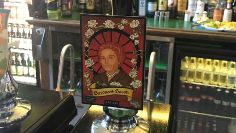 Baroness Alice Bacon beer unveiled at Westminster - BBC News