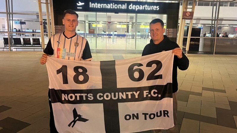 Notts County fans celebrate 'the best end to the best season' - BBC News