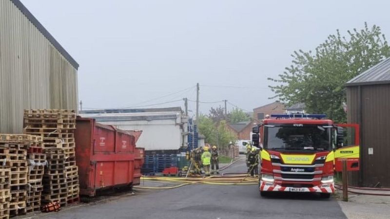 Gillingham factory fire breaks out after oven sets alight - BBC News