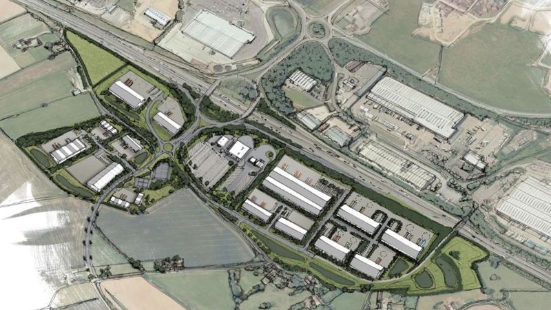 New M5 Bridgwater services and business park planned - BBC News