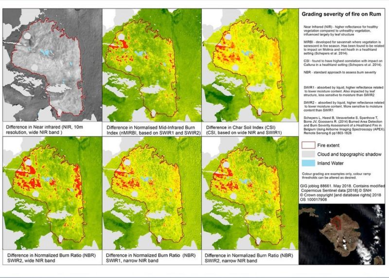 Tracking Scotland's wildfires from space - BBC News