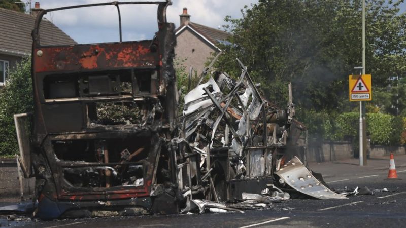 Passengers evacuated as bus destroyed by fire in Dundee - BBC News