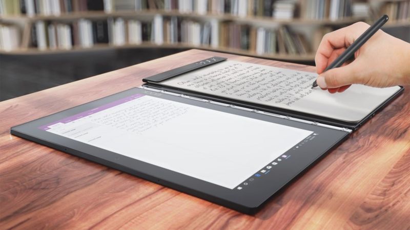 Lenovo Yoga Book copies handwriting off paper notepads - BBC News