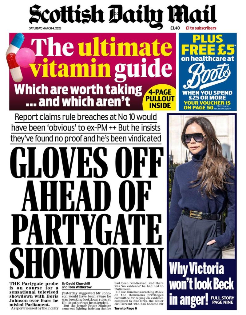 Scotland's papers: Teachers' pay deal and Johnson's Partygate report ...