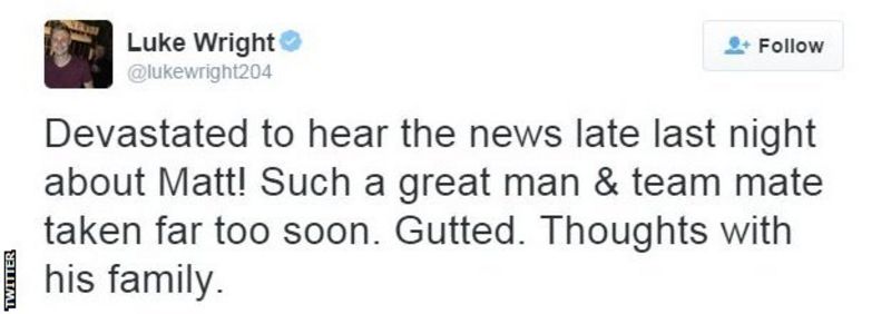 Sussex bowler Matthew Hobden dies at the age of 22 - BBC Sport